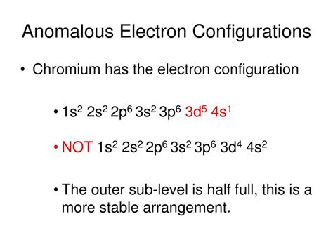 Electron Configuration Of Chromium