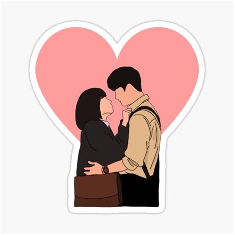 Extraordinary Attorney Woo Yong Woo And Lee Jun Ho Dating Bigheart Background Sticker For Sale