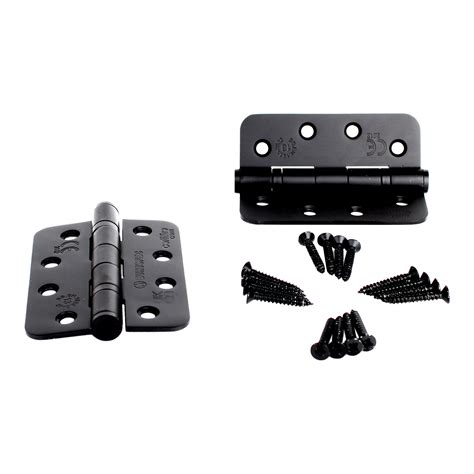 Matt Black 102mm 4 Grade 13 Radius Steel Bb Hinges 3 Included Timber Staircases