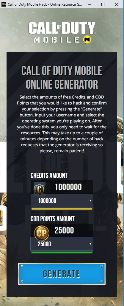 Free Cod Points Generator No Human Verification Cod Mobile Stefany Button