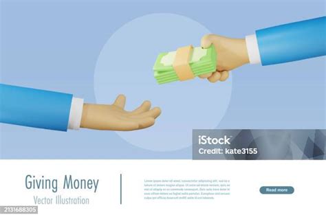사업가에게 돈을 건네는 손 급여 임금 비용 지불 및 부패 개념 3d 벡터 3차원 형태에 대한 스톡 벡터 아트 및 기타 이미지