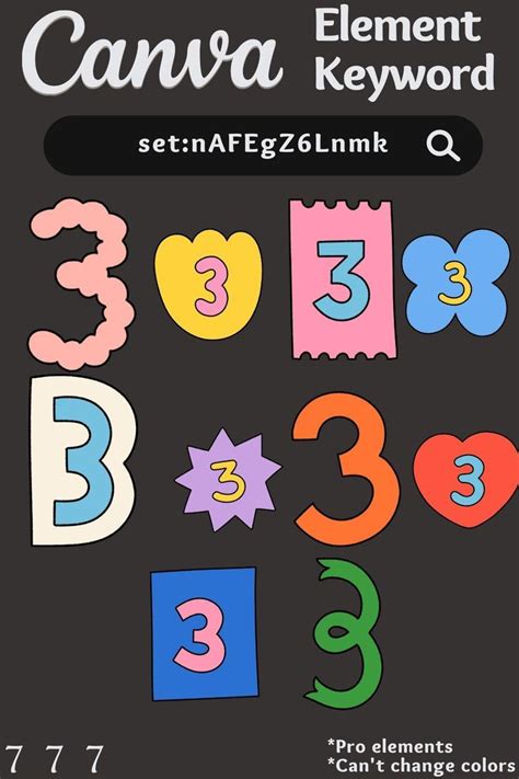 Canva Elements Canva Elements Keyword Aesthetic Number