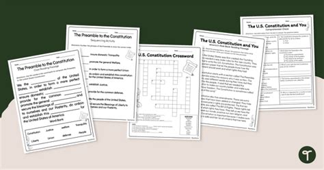 Printable Us Constitution Day Worksheet Pack Teach Starter