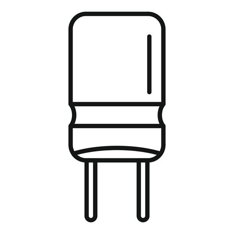 Transistor Capacitor Icon Outline Vector Electric Resistor 15107691 Vector Art At Vecteezy