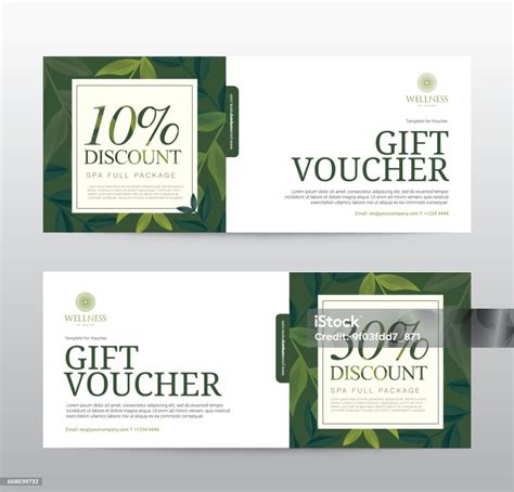 선물 바우처 서식 파일 벡터 일러스트 레이 션 리조트 스파에 대 한 상품권에 대한 스톡 벡터 아트 및 기타 이미지 상품권 스파 온천 쿠폰 Istock
