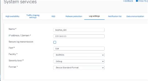 Configure Syslogs And Netflow From The Sophos Firewall Support Services