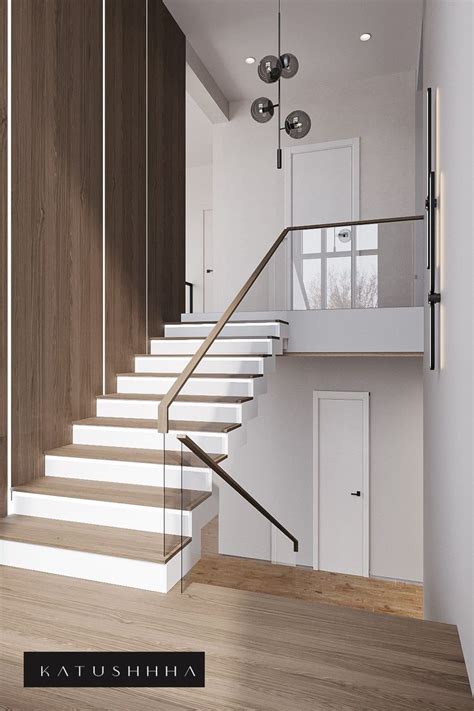 Лестница в доме Лестница минимализм Лестница холл Интерьер дома Дизайн лестницы Дом