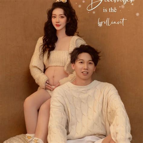 新款孕妇拍照情侣粗线毛衣居家主题艺术夫妻影楼写真可爱个性服装 虎窝淘