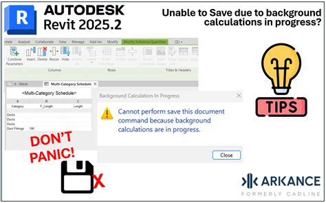 Revit Tip Unable To Save Project Due To Background Processes Arkance Uk Community