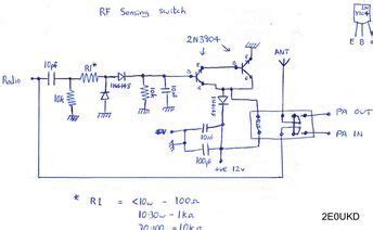 Schematic Of RF Sensing Switch Circuit Power Amplifiers Amateur