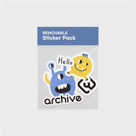 리무버블 피스 스티커 6조각 1set 아카이브 브랜드굿즈 Archive Kit