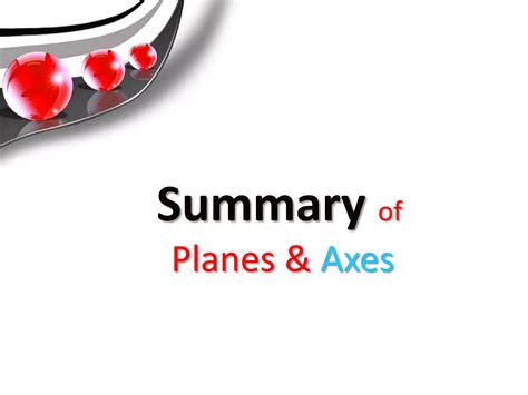 Planes And Axes Pptx