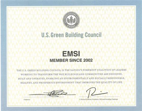 Emsi Certified As The 1st And Only Authorized Education Delivery Partner Of Usgbc In Asia