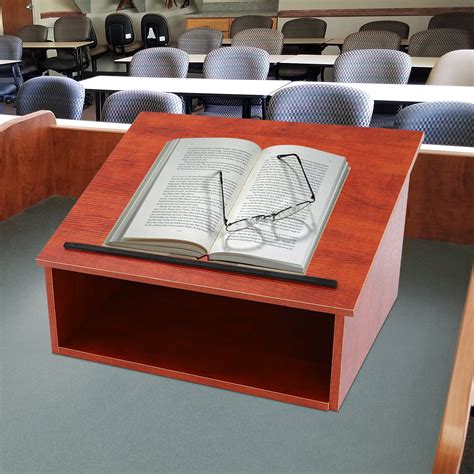 Brown Portable Tabletop Lectern Classroom Presentation Lectern Table Top Lectern 23 75 16 Inches