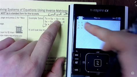 Solving Systems Using Matrices On Ti Nspire Youtube Solving Systems Using Matrices On Ti Nspire Youtube