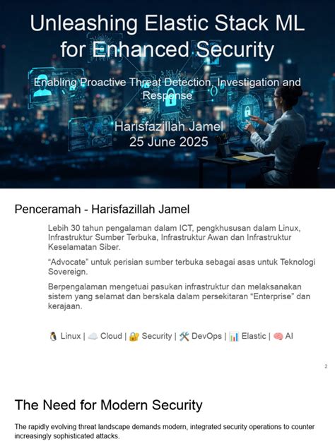 Um Unleashing Elastic Stack Ml For Enhanced Security 20250625 Pdf Computer Security