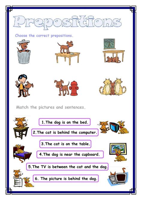 Prepositions Worksheets Grade 2