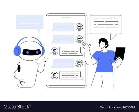 Chatbot Virtual Assistant Abstract Concept Vector Image