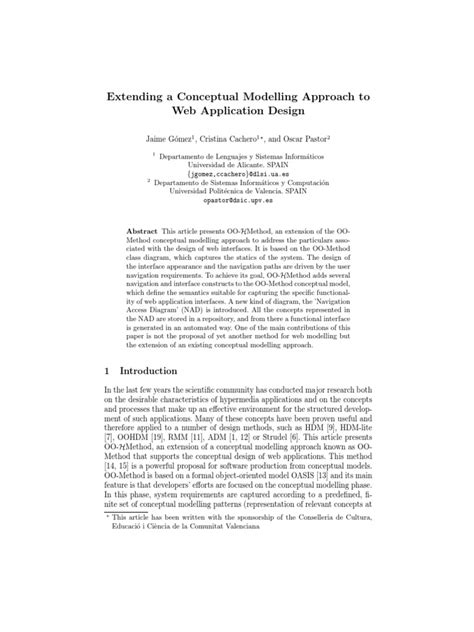 Conceptual Modelling Approach To Web Application Design Pdf Conceptual Model Class