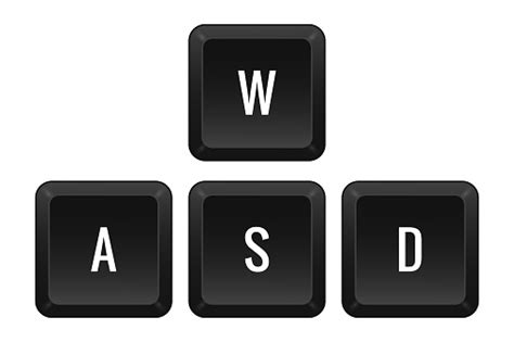 A S W D 키 콤비네이션 키보드 걷기 탐색 제어 컴퓨터 바로 가기 랩톱 기능 입력 장치 주변 장치 텍스트 입력 입력 유형 단축키 레이아웃 언어 쿼티 Brand Name