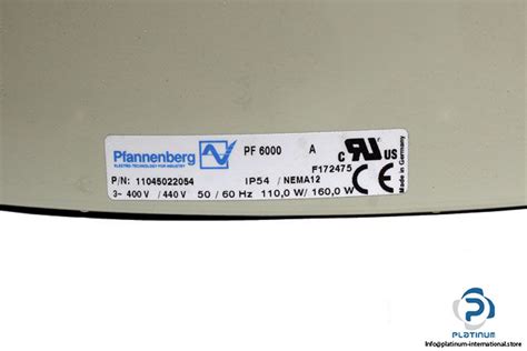 Pfannenberg Pf 6000 Axial Fan Platinum International