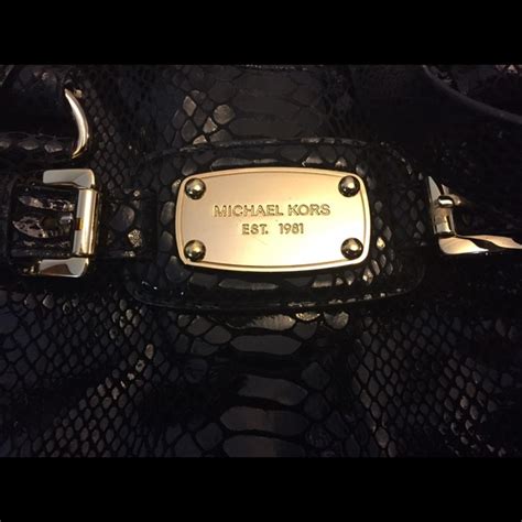 Michael Kors Bags Michael Kors Medium Size Black Python Handbag