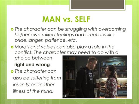 Man Vs Self Conflict Examples