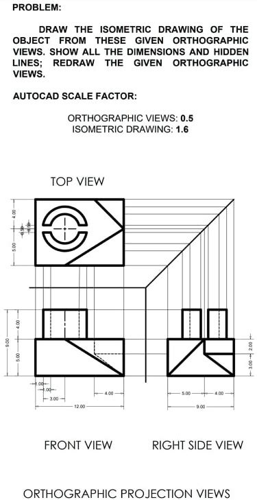 Solved Give Dwg File Of This Problem Draw The Isometric Drawing Of