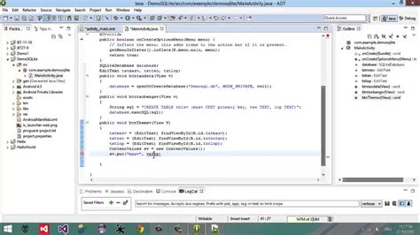 Demo Sqlite Android Youtube