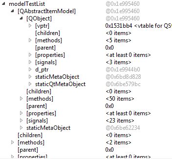 C View Contents Of QStandardItemModel In Locals View In Qt Creator Stack Overflow