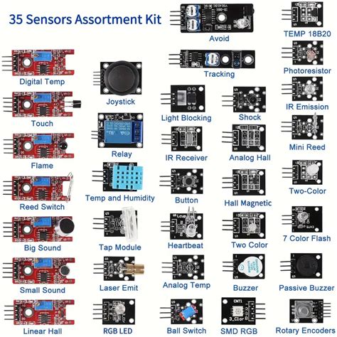 35개 센서 분류 키트 센서 모듈 스타터 키트 로봇 프로젝트 Arduino 용 스타터 Temu Republic Of Korea