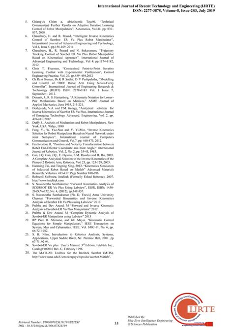 Robot Forward And Inverse Kinematics Research Using Matlab By D