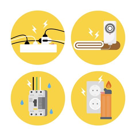 화재예방 전기안전 일러스트 Ai 다운로드 Download Fire Prevention Electrical Safety 어반브러시