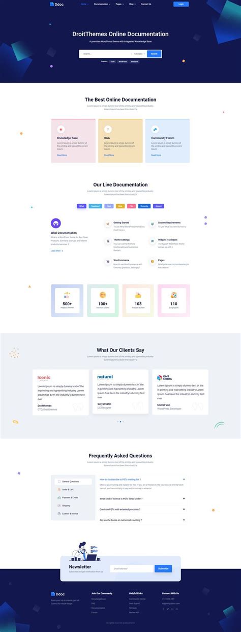 ddoc documentation and knowledgebase wordpress theme wordpress site