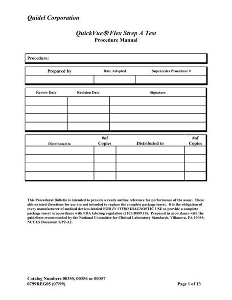 QuickvueÃ‚Â® Flex Strep A Test Quidel Corporation