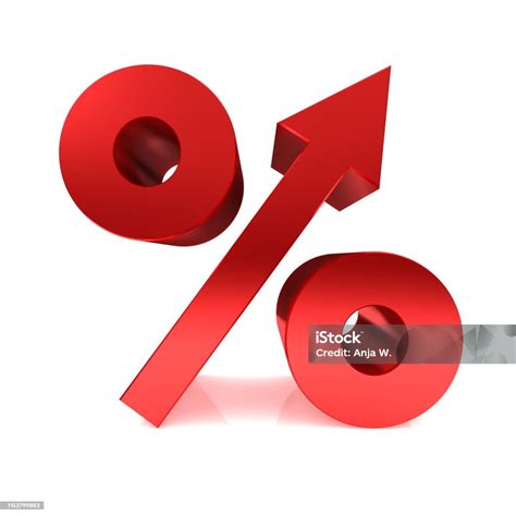 금리 인상 상승 퍼센트 기호 백분율 아이콘 빨간색 3d 렌더링 그림 기호 판매 할인 저축 가격 오프 특별 제공 라벨 흰색 절연 이율에 대한 스톡 사진 및 기타 이미지