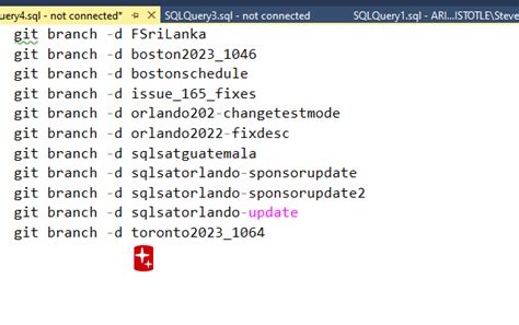 Deleting Stale Local Database Git Branches With Ssmssqlnewblogger Voice Of The Dba