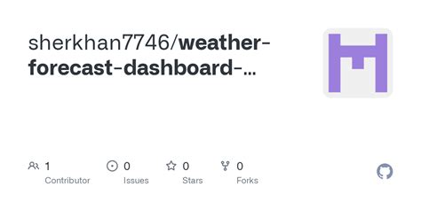 github sherkhan7746 weather forecast dashboard using open weather api