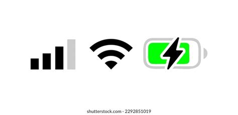 Signal Wifi Battery Icon Status Bar Stock Vector Royalty Free 2292851019 Shutterstock