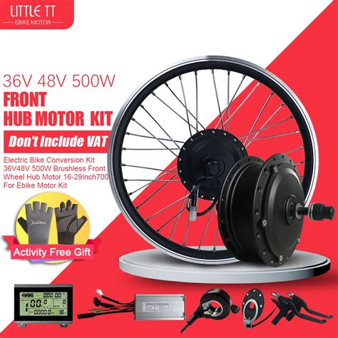 전기 자전거 변환 키트 20 24 26 275 28 29 인치 700c 36v48v 500w Ebike 모터 키트용 전면
