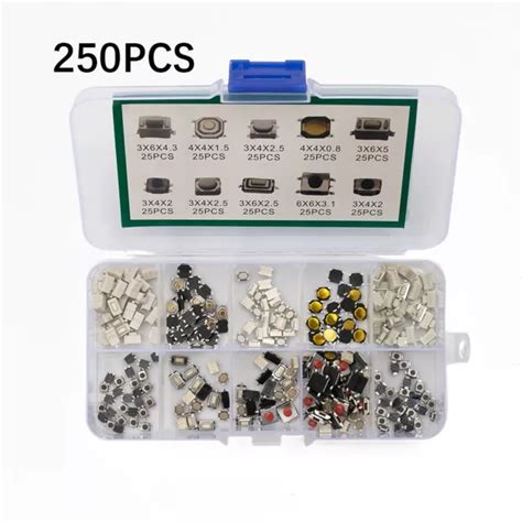 250 Values Tactile Push Button Switch Micro Momentary Tact Assortment Kit Smd £12 40 Picclick Uk