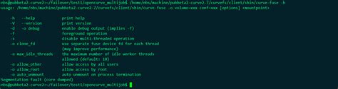 Core Dump Occurs After Curve Fuse H Is Used Issue 745 Opencurve