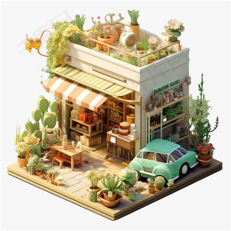 微缩小屋元素立体免抠图案素材图片免费下载 千库网
