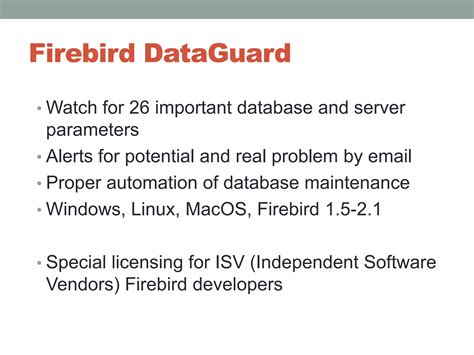 Firebirds Big Databases In English Pptx