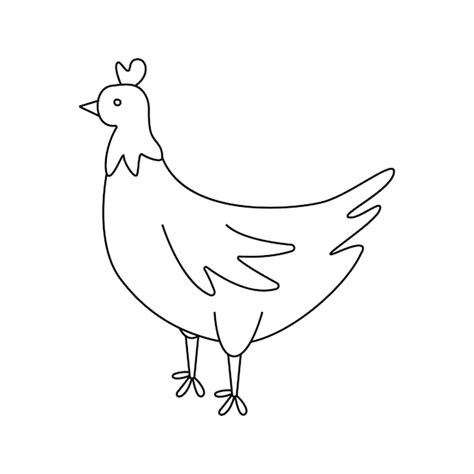 Premium Vector Vector Illustration Of A Chicken In Doodle Style