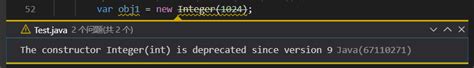 Java警告：the Constructor Integerint Is Deprecated Since Version 9the