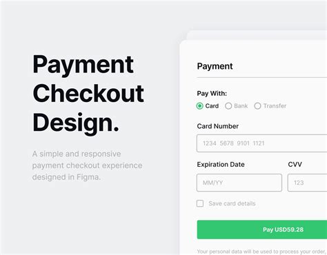 Payment Checkout Design Figma