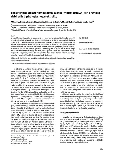 Pdf The Peculiarities Of Electrochemical Deposition And Morphology Of Znmn Alloy Coatings