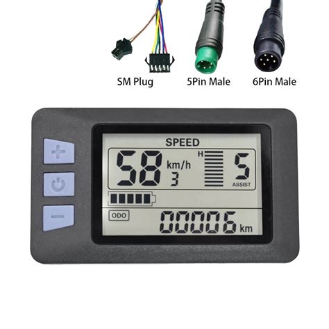 P3h Lcd Display Meter Dashboard 24v 36v 48v 60v Electric Bike Meter Display Panel For Electric
