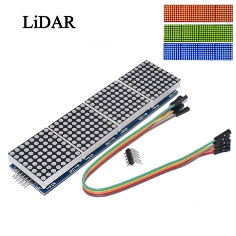 max7219 dot matrix module microcontroller module 4 in one display